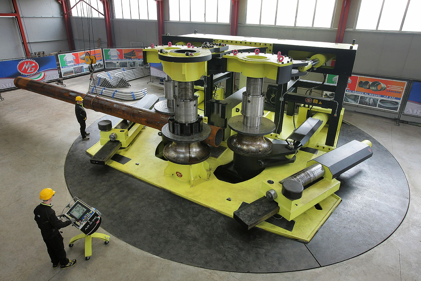 calendering and bending structural metal profiles